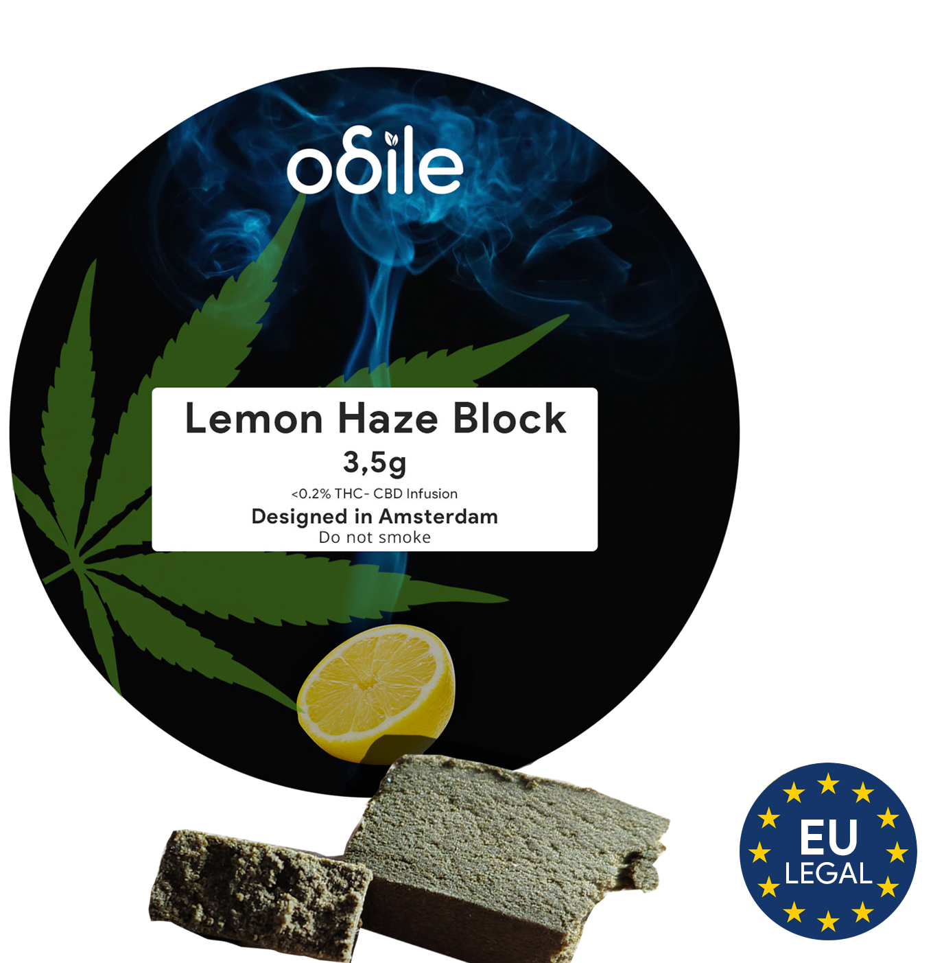 Odile CBD Hash Lemon Haze 1.5g - Odile.green